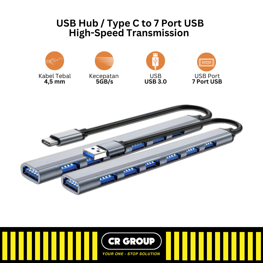 Jual [CRGROUP] USB Hub / Type C Hub - 7 Port USB High-Speed Transmission - USB Hub - N99/N98 ...