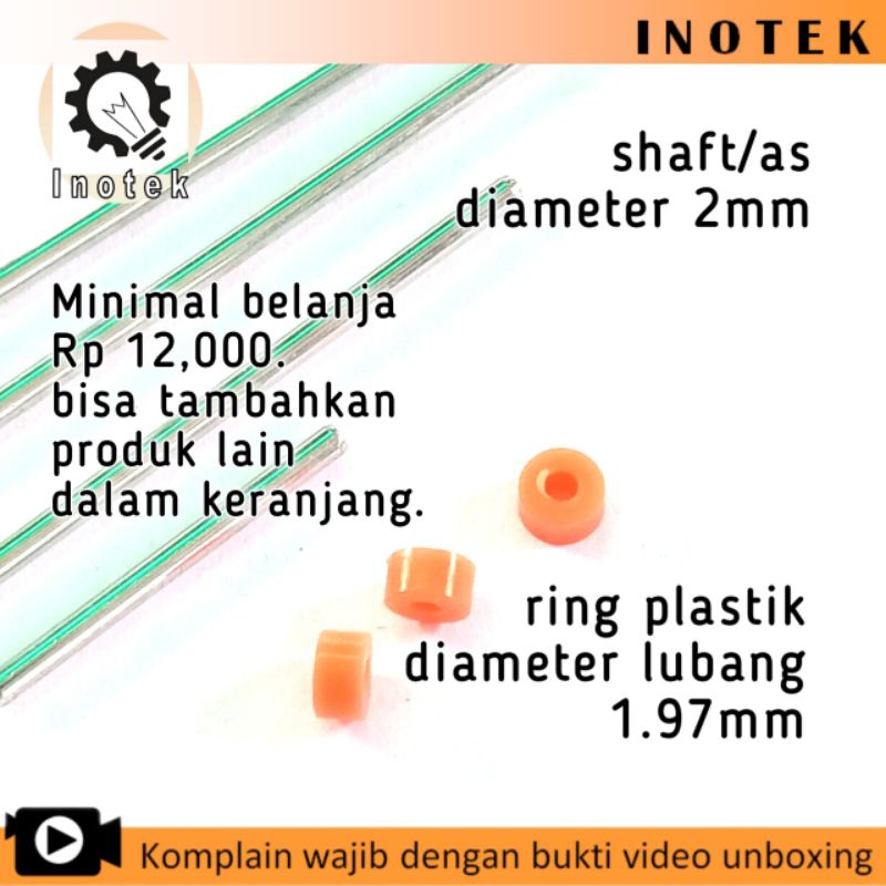 Jual as roda mainan, pulley, gir, roda gigi diameter 2mm dan atau ring ...