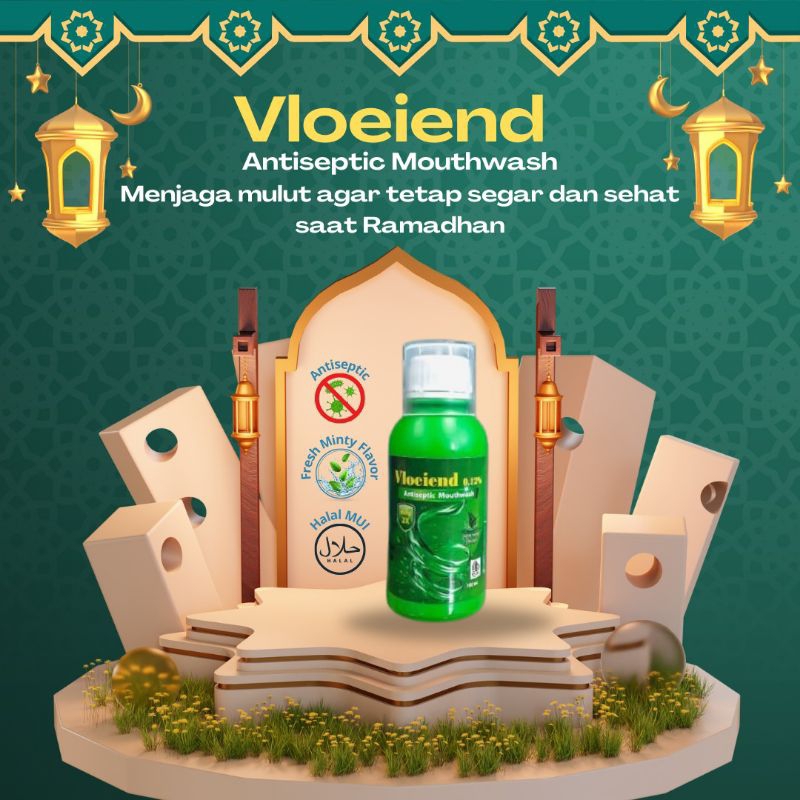 Jual Obat Kumur Halal Vloeiend Antiseptic Mouthwash Gargle 0,12% ...