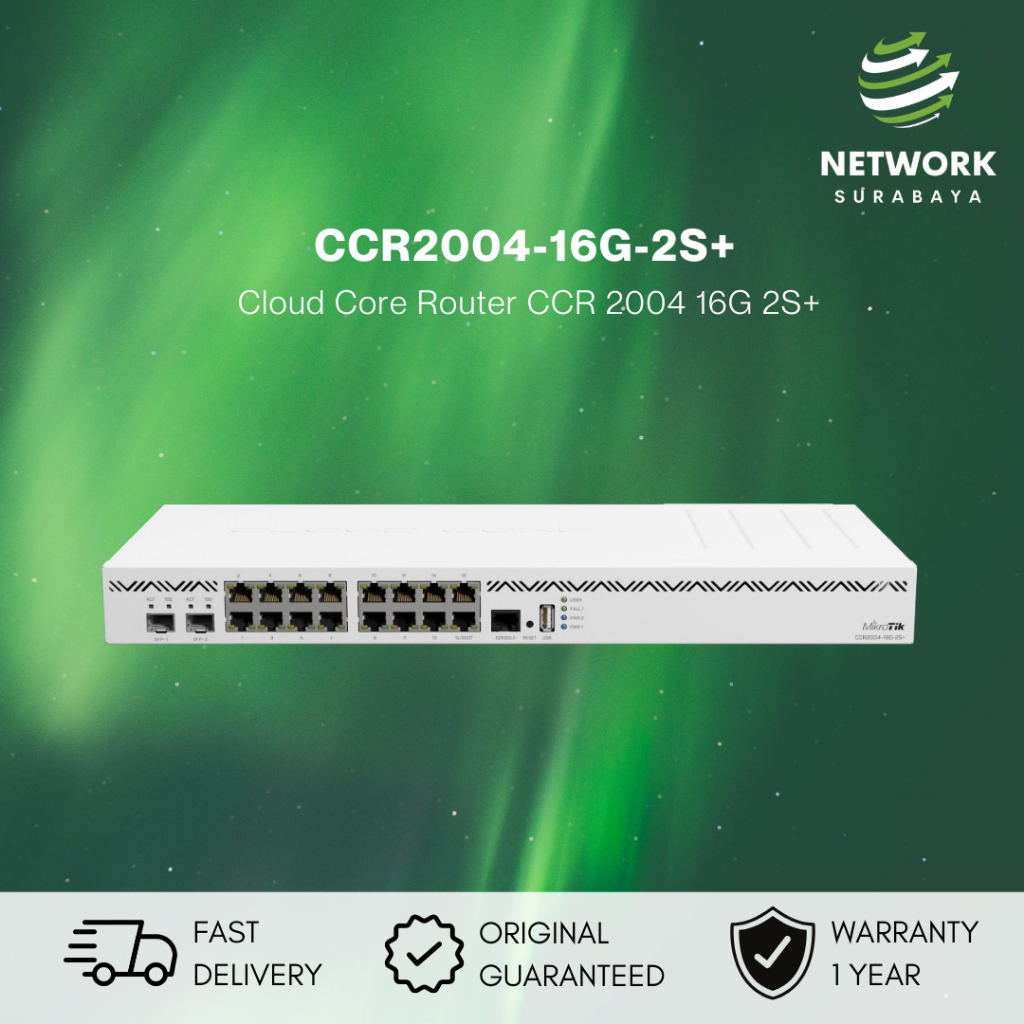 Jual MikroTik CCR2004-16G-2S+ Cloud Core Router CCR 2004 16G 2S+ | Shopee Indonesia