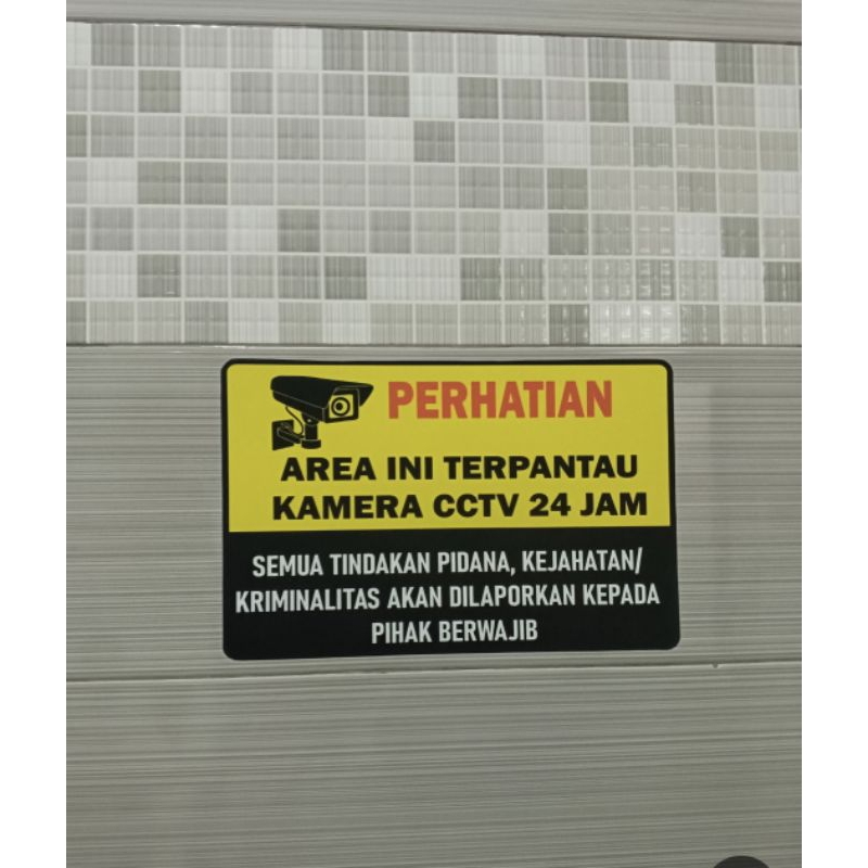 Jual stiker anti CCTV anti air custom ukuran 23cm x 13cm | Shopee Indonesia