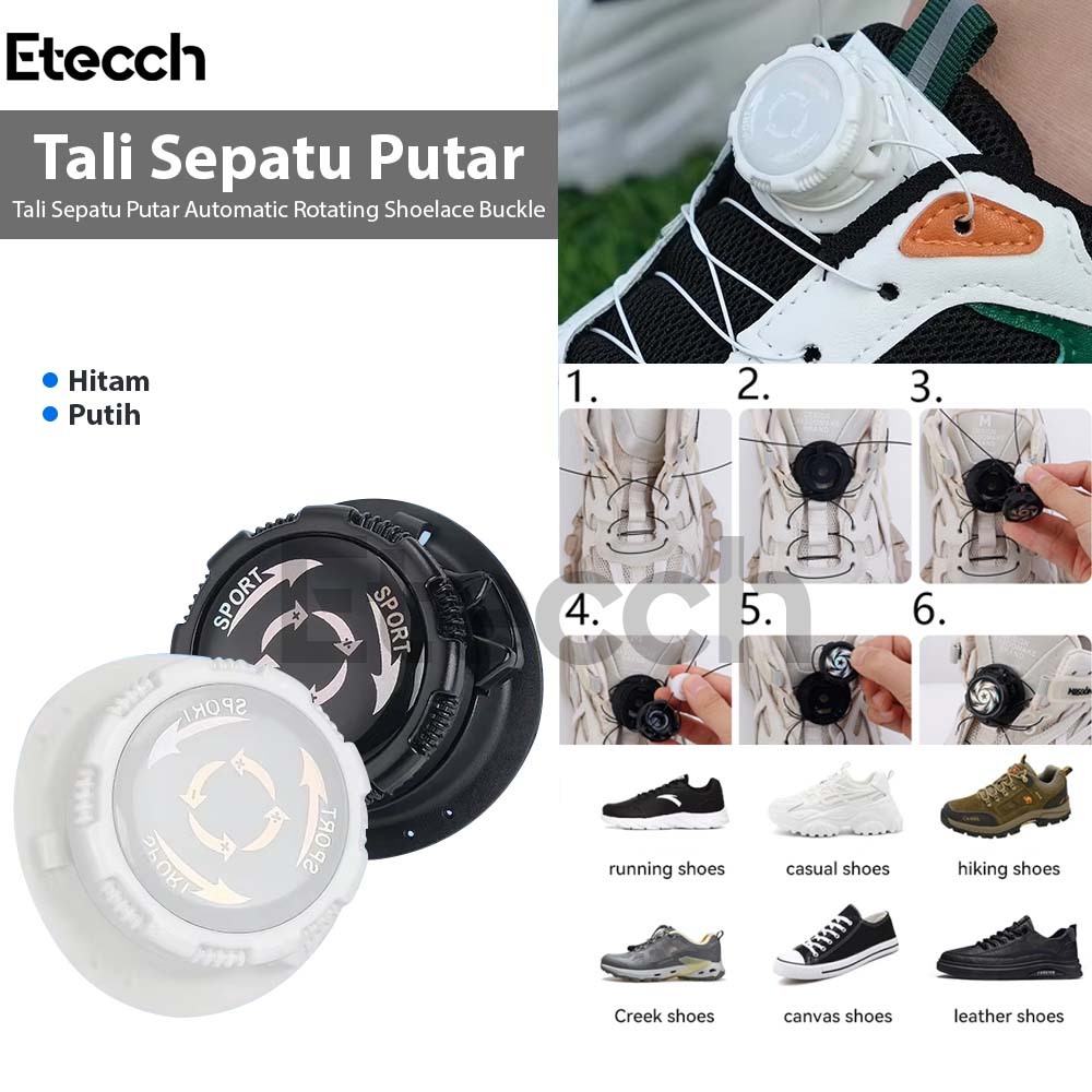 Jual Tali Sepatu Putar Automatic Rotating Shoelace Buckle | Shopee ...