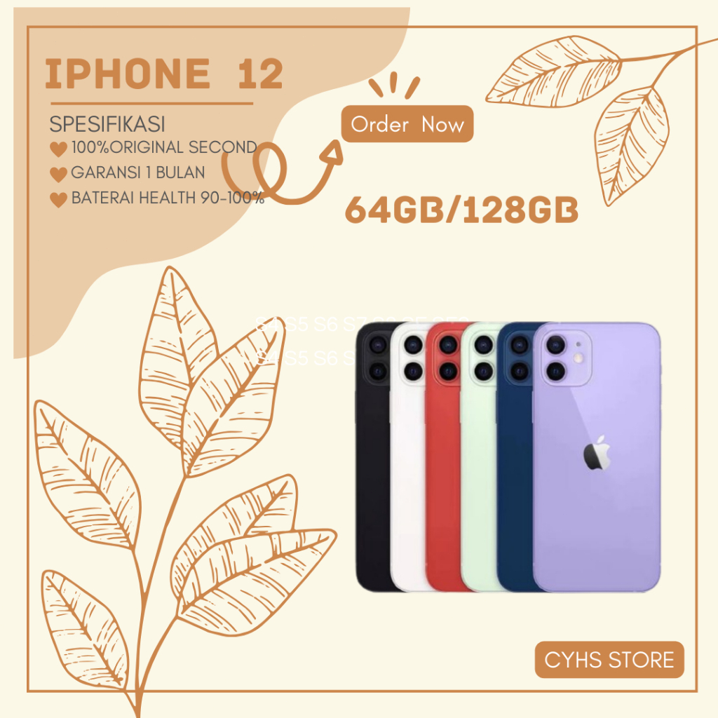Jual iP 12 256GB/128GB/64GB FULLSET MULUS SECOND ORIGINAL 100% GOOD CONDITIONS | Shopee Indonesia