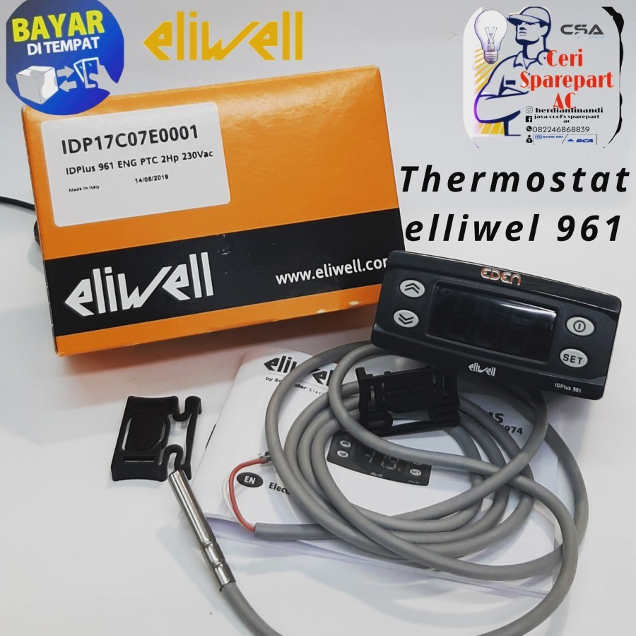 Jual THERMOSTAT ELIWELL ICPLUS-961 230V alat pengatur suhu | Shopee Indonesia