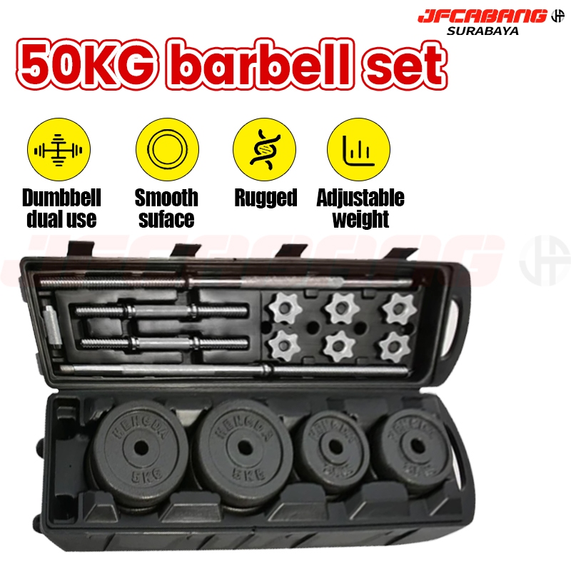Jual Dumbell Barbel 50kg Set Dumbel Termurah Terlaris/ 50kg Peralatan ...