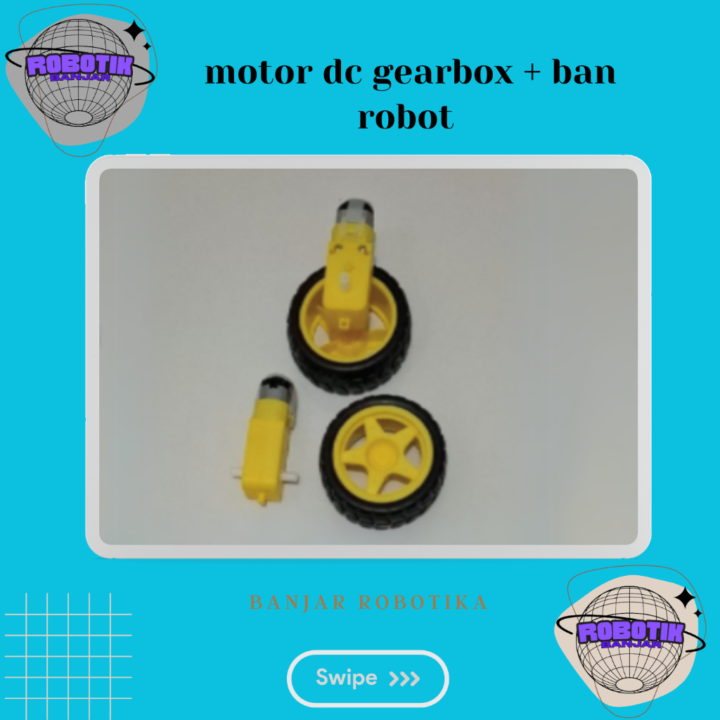 Jual Motor DC Gearbox Kuning Dan Roda Smart Car Robot Wheel Arduino ...