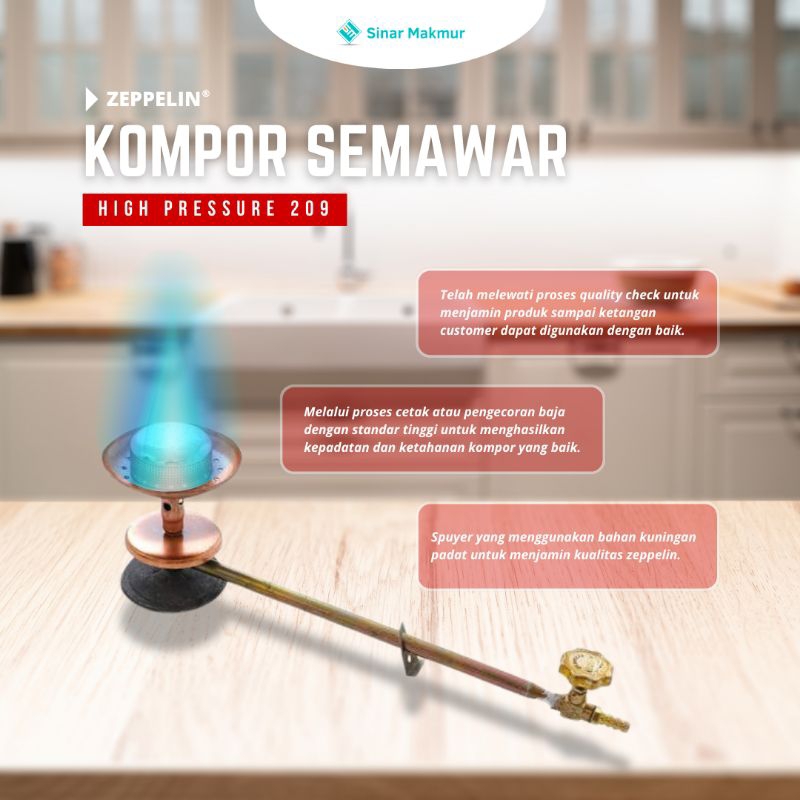 Jual Kompor Gas Semawar Zeppelin High Pressure | Shopee Indonesia