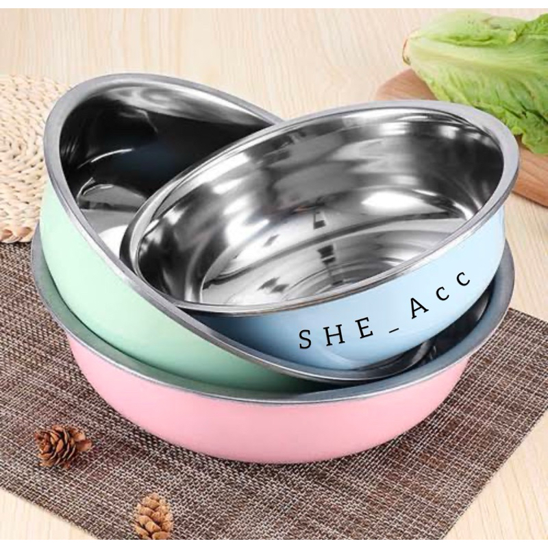 Jual Baskom Stainless Warna 5in1 / Baskom Stainless steel multifungsi ...