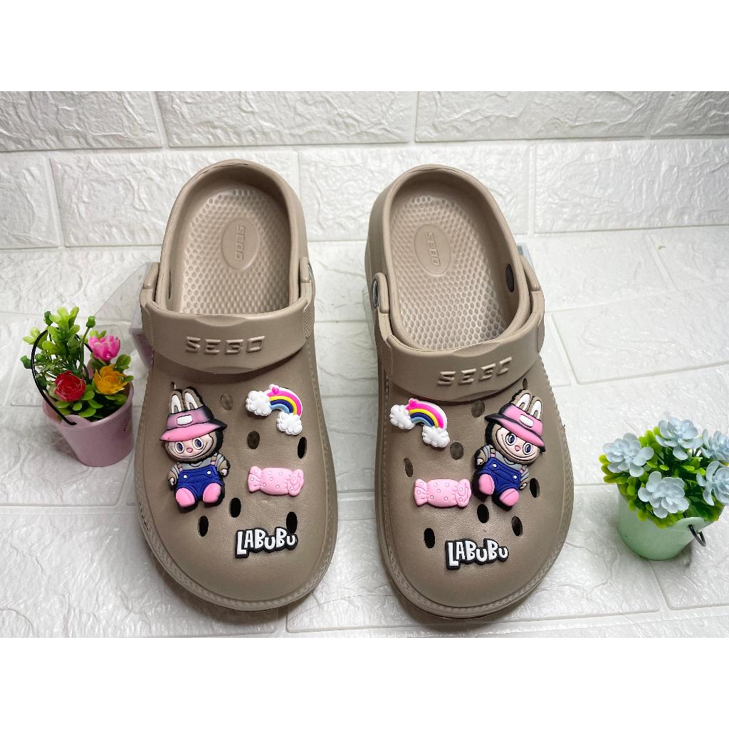 Jual Sendal Baim Wanita Cllasic Dewasa LABUBU Sendal Kodok Ukuran 36-41 ...