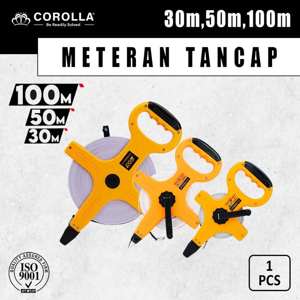 Jual Corolla Meteran Tancap Corolla Meteran Tanah Meteran Roll 30 Meter/50 Meter/100 Meter ...
