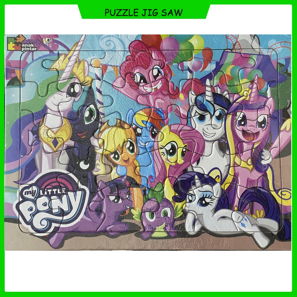 Jual Puzzle Little Pony jigsaw memory mainan edukasi anak penyortir ...