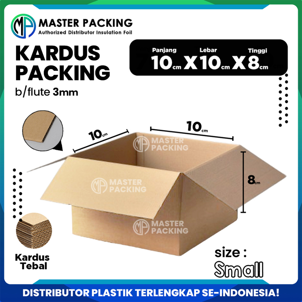 Jual Kardus Packing 10 X 10 X 8CM Cardboard Box Kotak Box Kartun Dus ...