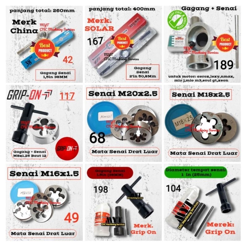 Jual Gagang Senai Handle Snay Kruk As Motor Ukuran Mata Senai Drat Luar ...