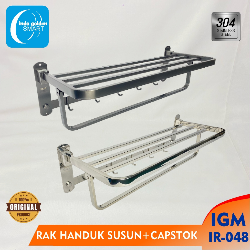 Jual RAK HANDUK IGM SUSUN+CAPSTOK RAK HANDUK GANTUNGAN KAMAR MANDI IR ...