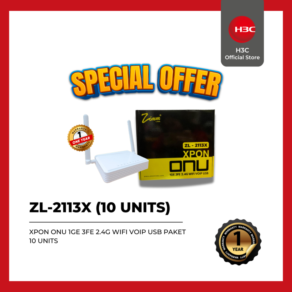 Jual ZIMMLINK XPON ONU ZL-2113X Support ONT EPON & GPON 1GE 3FE 2,4G ...