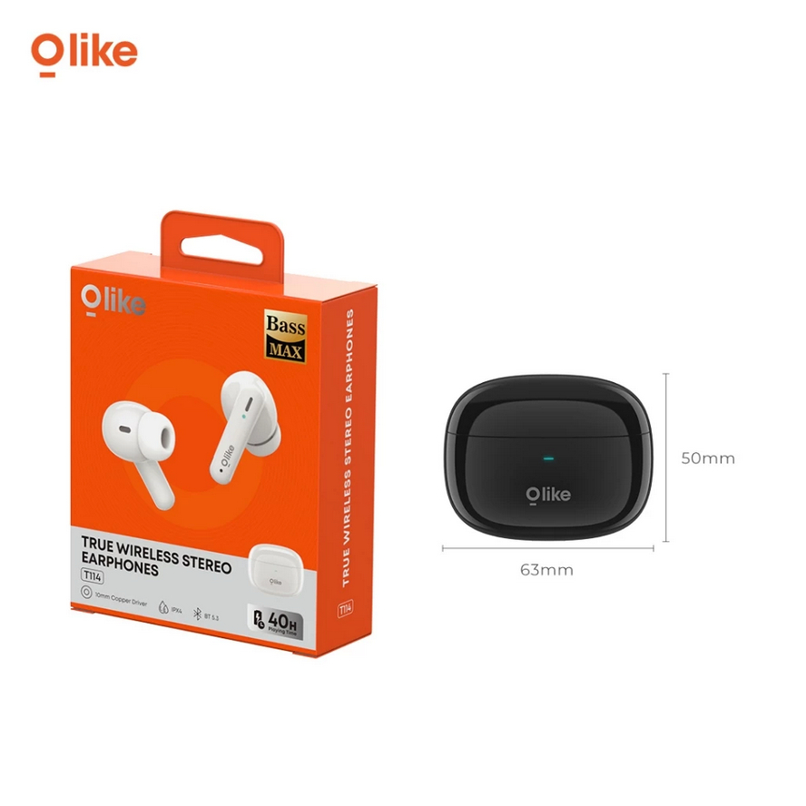 Jual OLIKE TWS T114 40H Playing Time | True Wireless Earphone IPX4 | Headset Bluetooth V5.3 | In ...