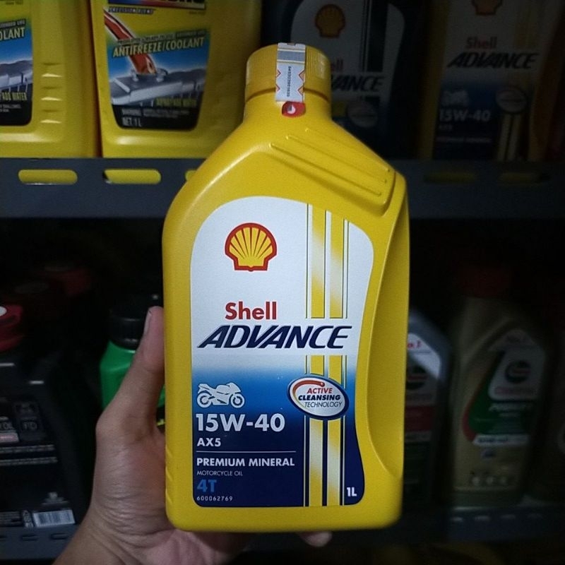 Jual OLI SHELL ADVANCE 15W-40 AX5 PREMIUM MINERAL 4T 1L | Shopee Indonesia