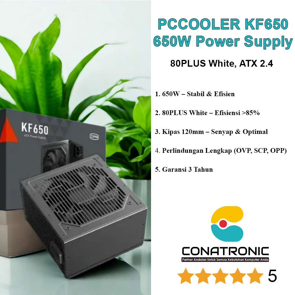 Jual PCCOOLER KF650 650W PSU | Power Supply 80+ White ATX 2.4 | Garansi ...