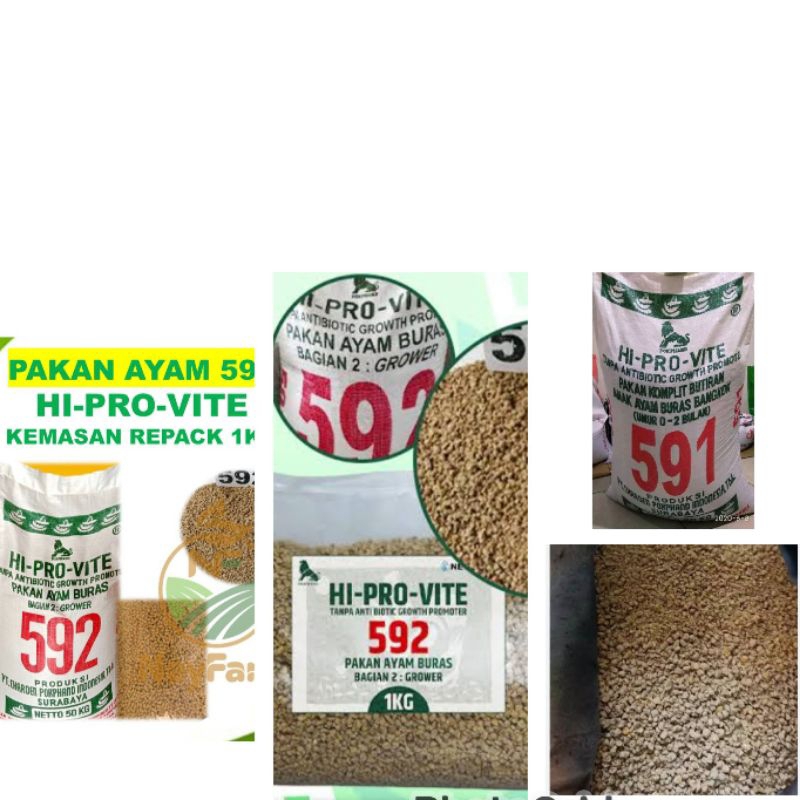 Jual Hi pro Vite 591&592 starter and Grower Pur pakan ayam 15 kg ...