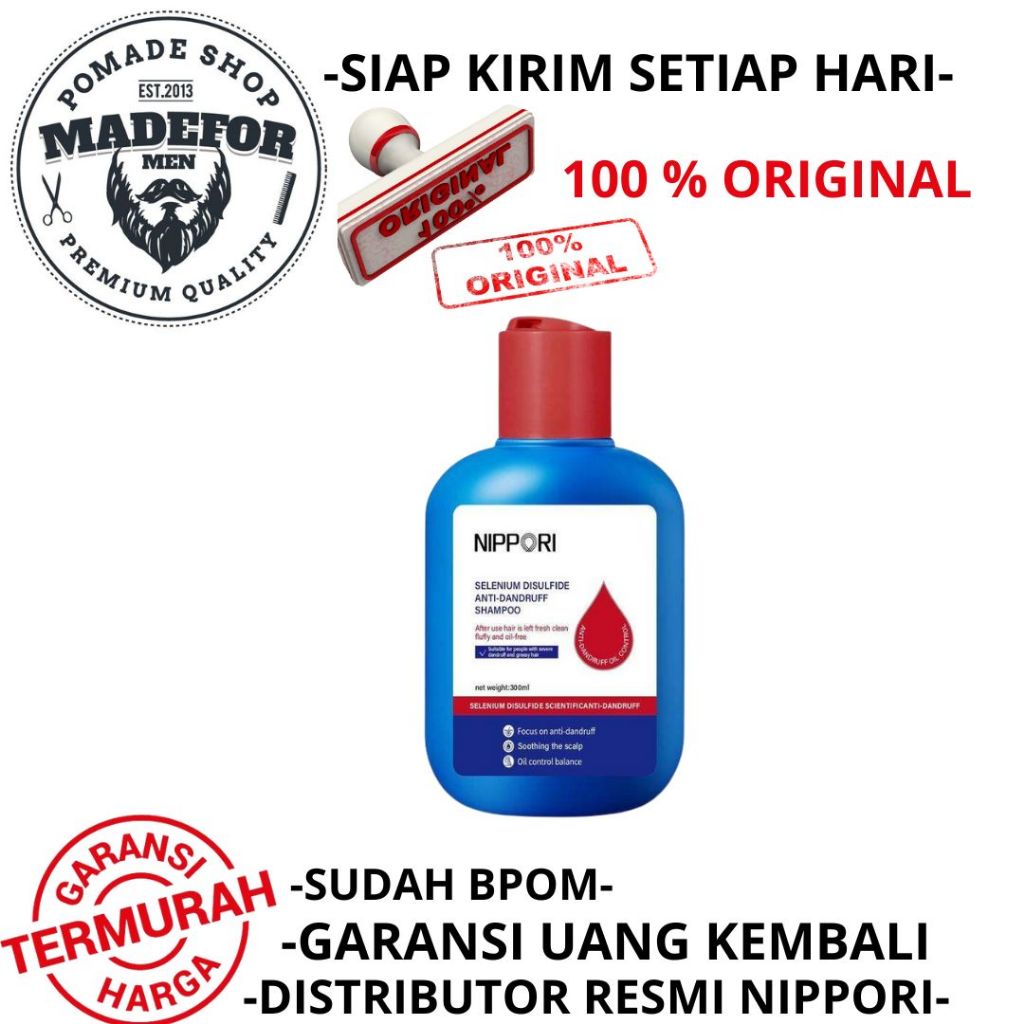 Jual NIPPORI SELENIUM DISULFIDE ANTI DANDRUFF SHAMPOO MENGONTROL MINYAK ...