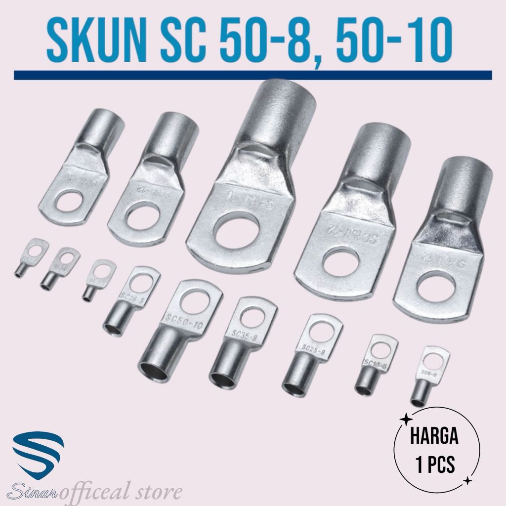 Jual SKUN SC 50-8, 50-10/SKUN/KABEL SKUN TEMBAGA MERAH/TERMINAL COPPER ...