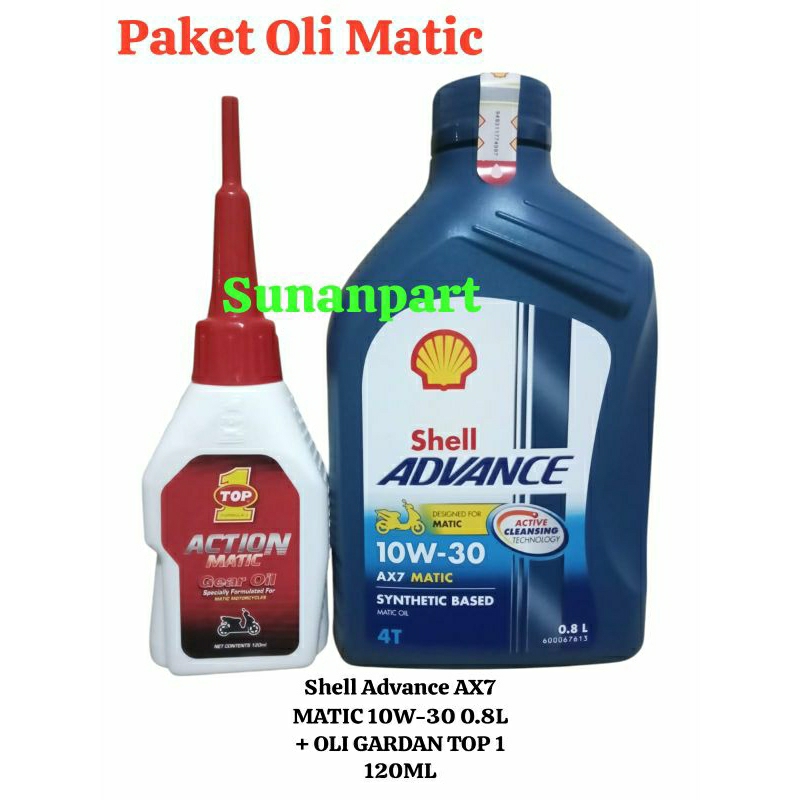 Jual PAKET OLI SHELL MATIC AX7 10W-30 800ML + GARDAN 120ML ORIGINAL ...