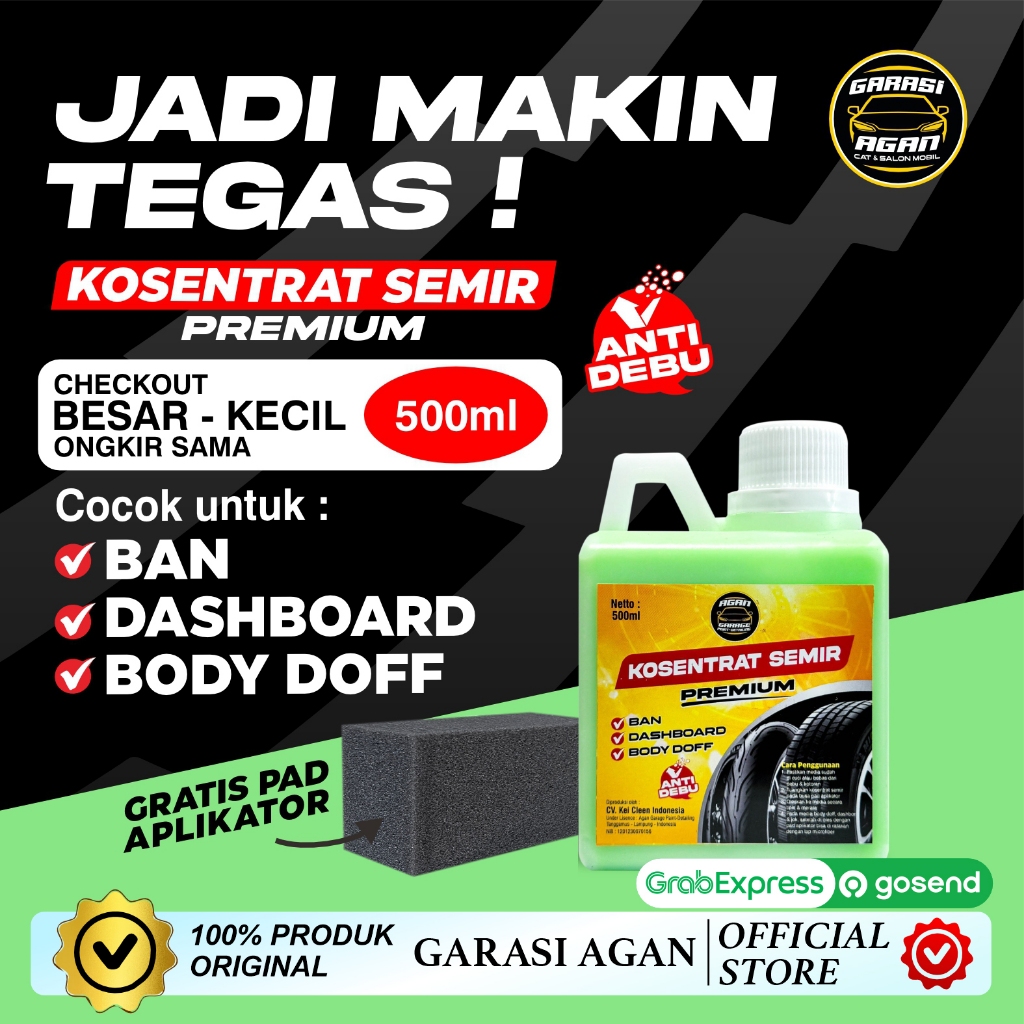 Jual KOSENTRAT SEMIR Original 500ml Semir Ban, Semir Jok, Semir ...