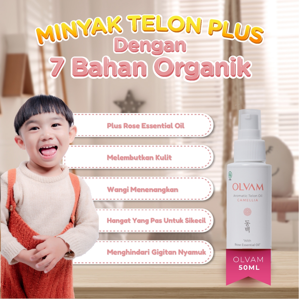 Jual Minyak Telon Premium OLVAM dengan Rose Essential Oil 50ml | Shopee ...