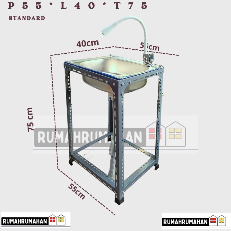 Jual wastafel portable single bak 55*40*75 | Shopee Indonesia