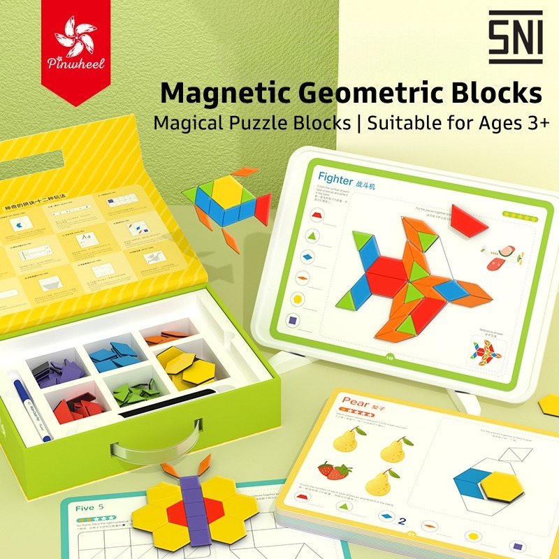 Jual Pinwheel Magnetic Geometry Puzzle Magic Building Blocks Mainan ...