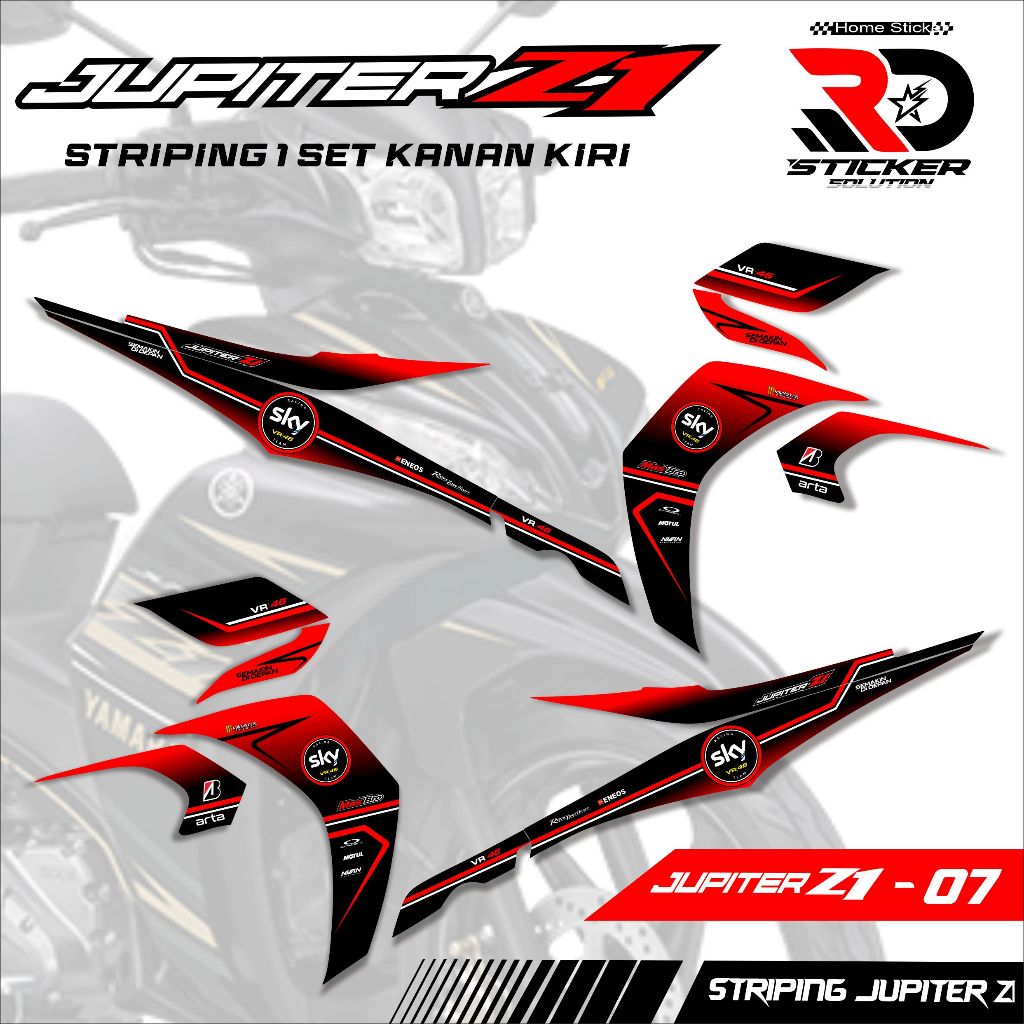 Jual STICKER MOTOR JUPITER Z1 STRIPING KEREN MOTOR JUPITER Z1 | Shopee ...