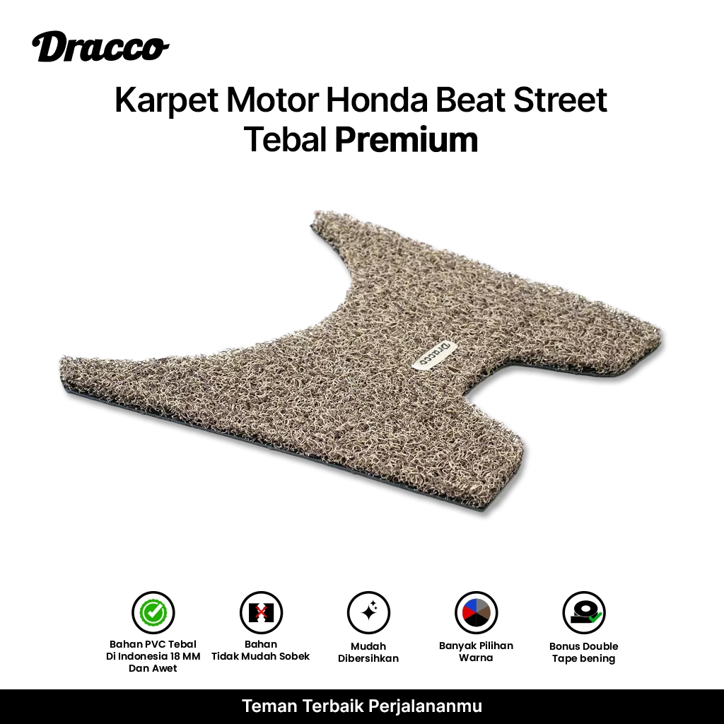 Jual Karpet Motor Honda Beat Street DRACCO-PVC Tebal 18mm, Anti Slip ...