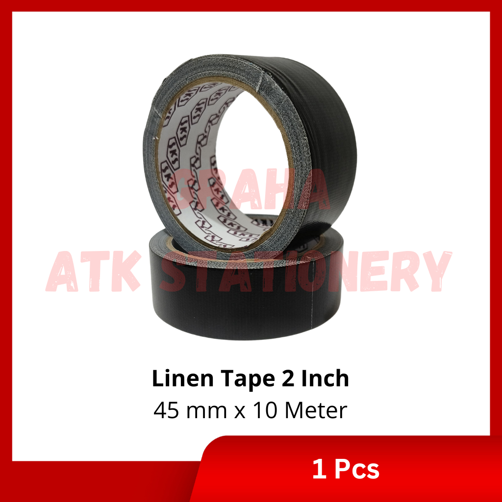 Jual [1 Pcs] Lakban Kain Hitam 2 Inch 45mm x 10 Meter / Cloth Tape ...