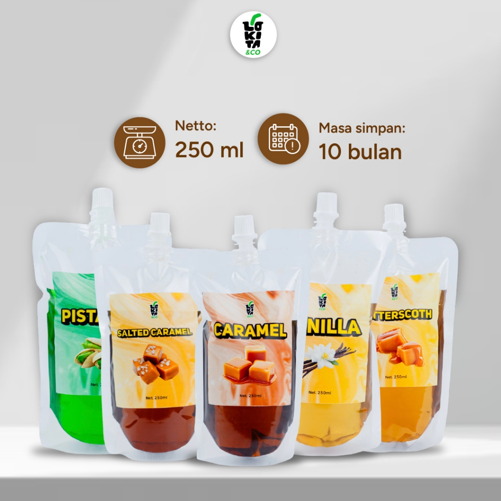 Jual Syrup Collection Lokita Netto 250g Varian Sea Salt Caramel Syrup ...