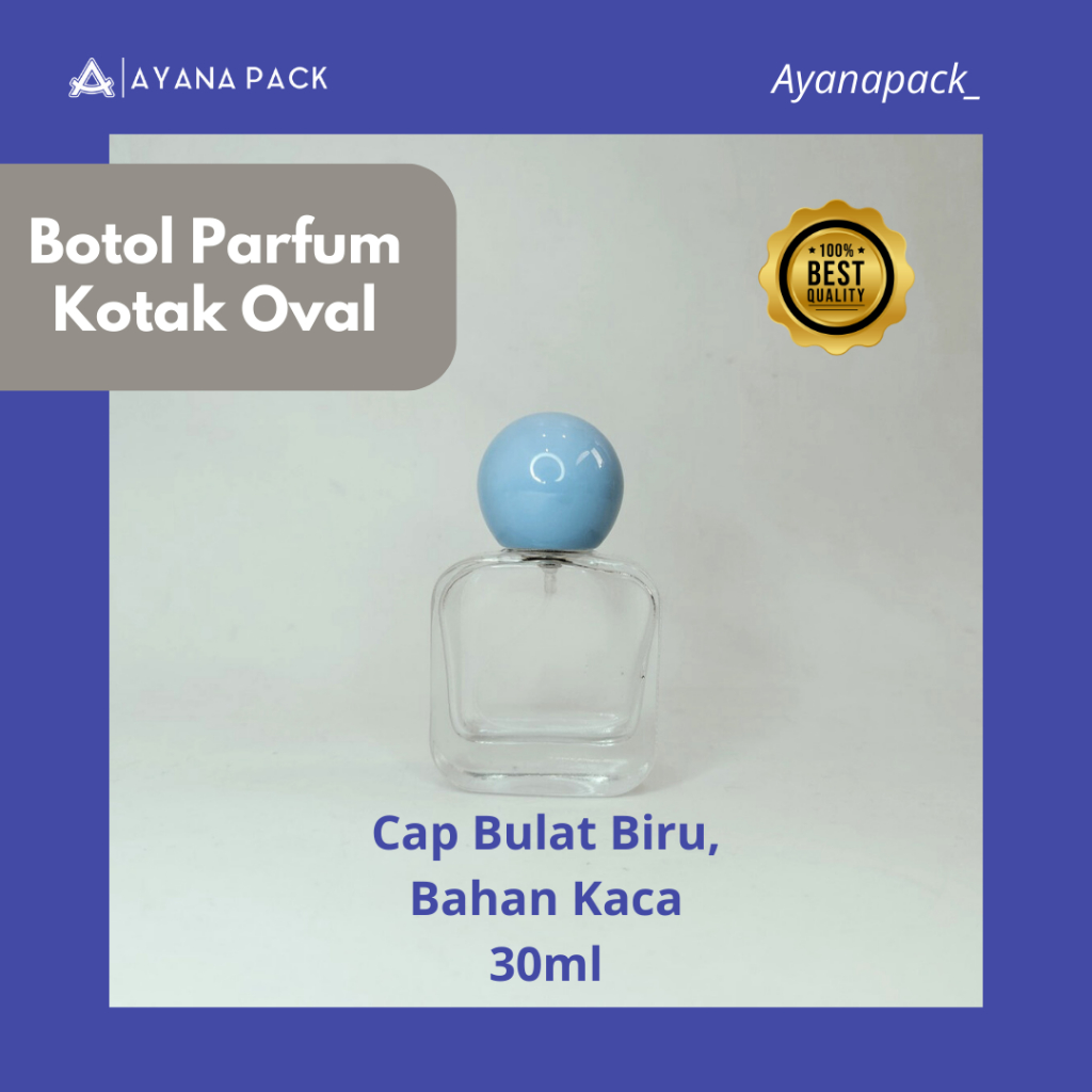 Jual Botol Parfum Kotak Oval Bening Chanel 30 ml Hitam/Putih/Pink/Biru ...
