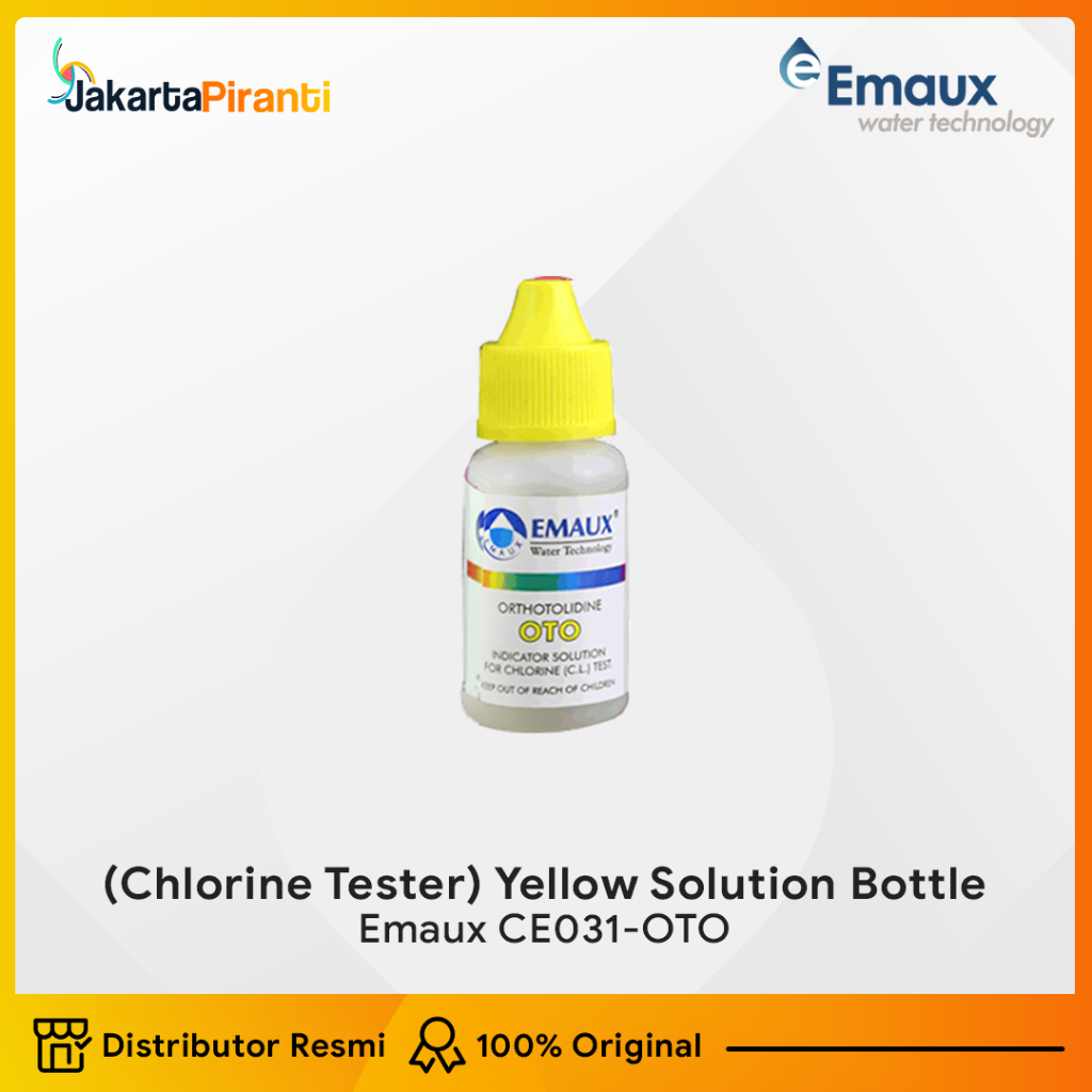 Jual Refill Test Kit Chlorine Tester Yellow Solution Bottle Emaux CE031 ...