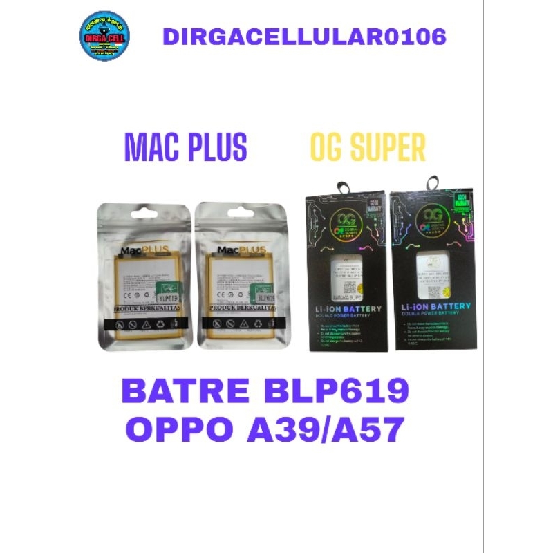 Jual BATRE OPPO A57/A39/BLP-619 ORI 100% MAC PLUS | Shopee Indonesia
