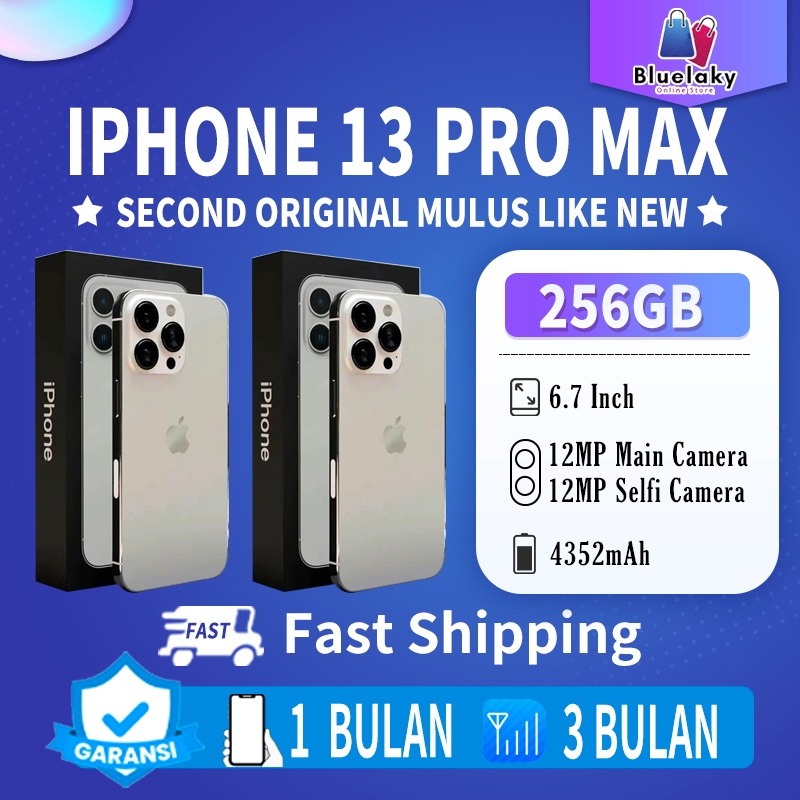 Jual iPhone 13Pro Max 256GB Second/Bekas Original100% 6.7"OLED-Ori Fullset Mulus Phone 3utools ...