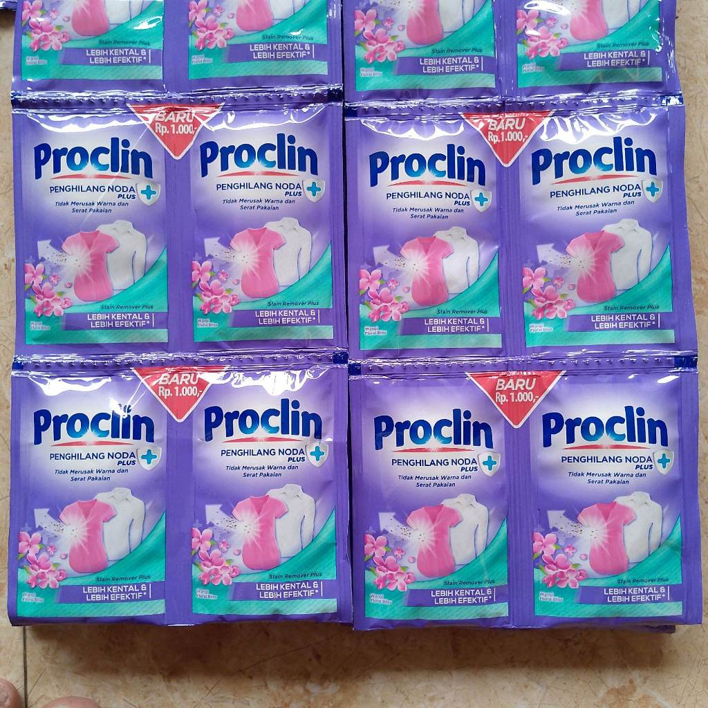 Jual Proclin Penghilang Noda Sachet 25ml / Tidak Merusak Warna dan ...