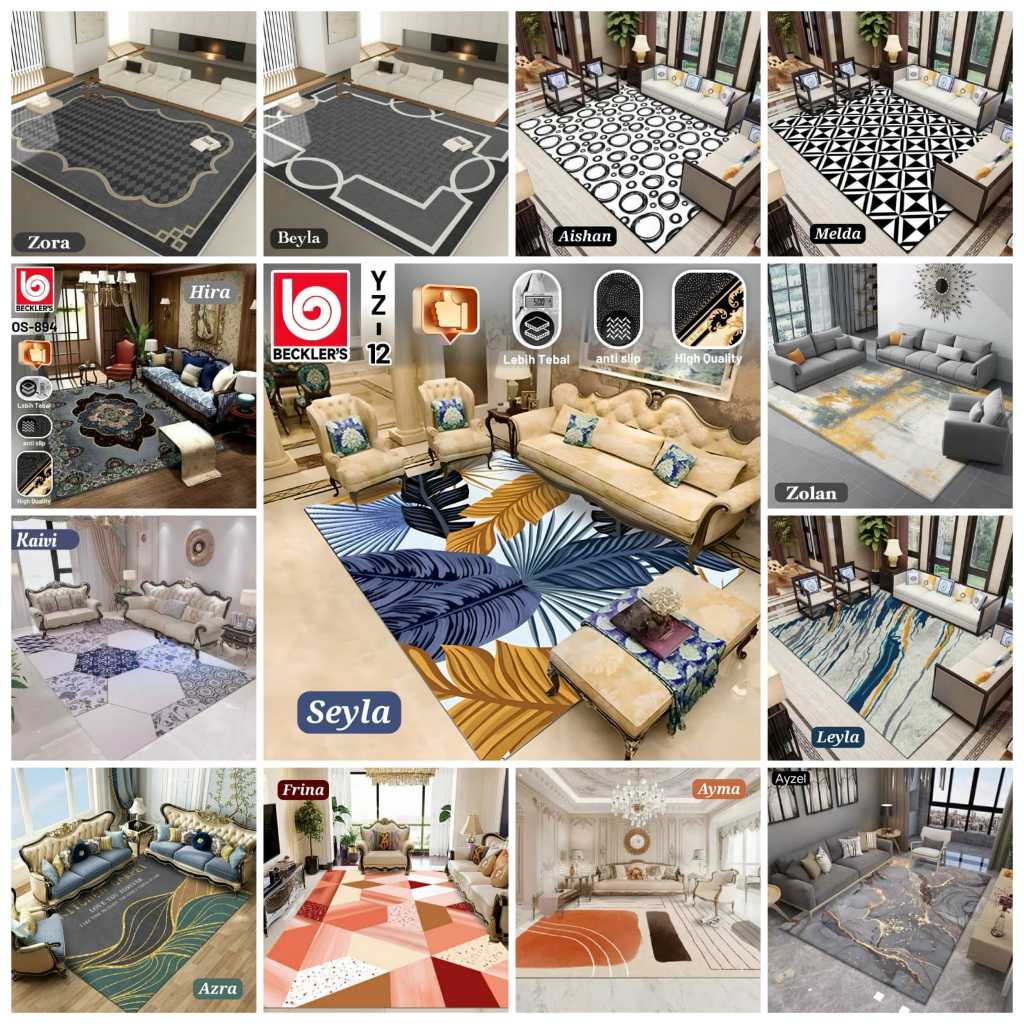 Jual Karpet Lantai Aesthetic Ruang Tamu Size 200x300 cm Style Eropa ...