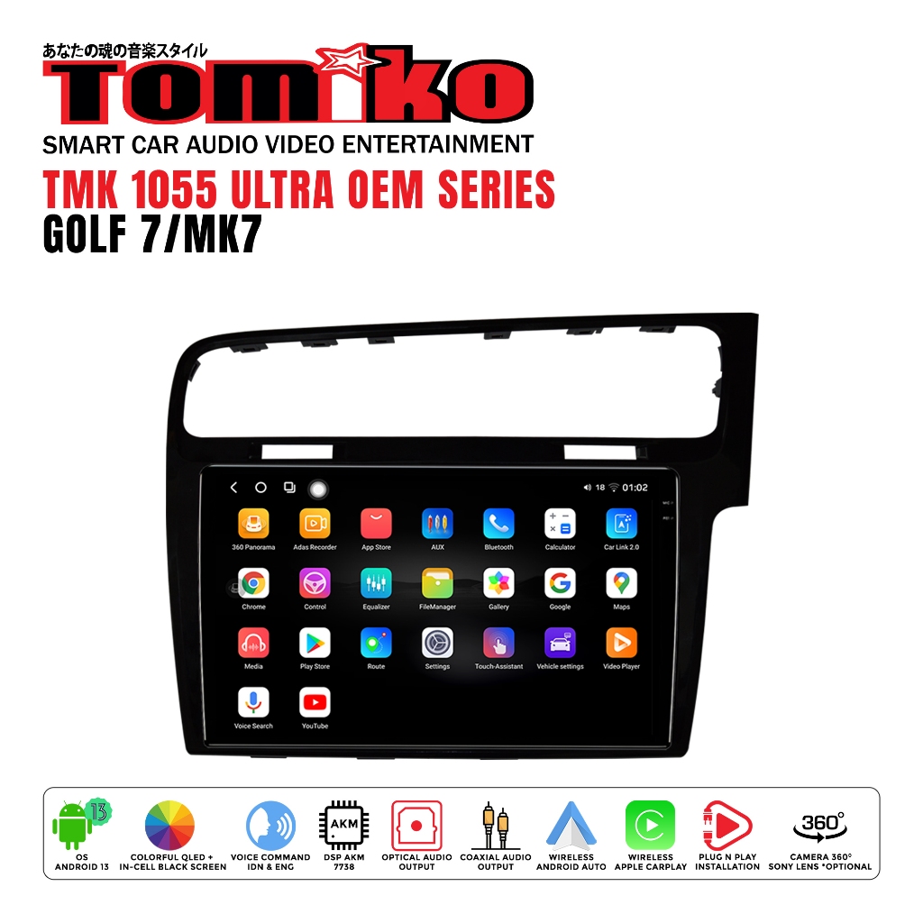 Jual Tomiko Head Unit Android TMK 1055 ULTRA OEM Series for Golf7 / MK7 | Shopee Indonesia
