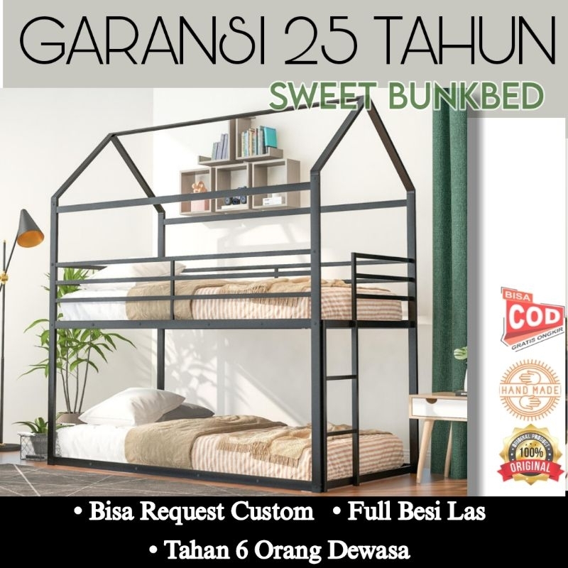 Jual [GARANSI 25 THN] Ranjang Tingkat Full Besi Tebal Tahan 25 Tahun ...