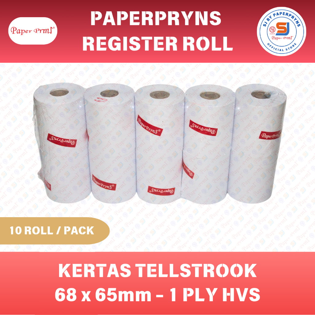 Jual PAPERPRYNS Kertas Telstrook Register Roll 68 x 65mm - 1 PLY HVS ...