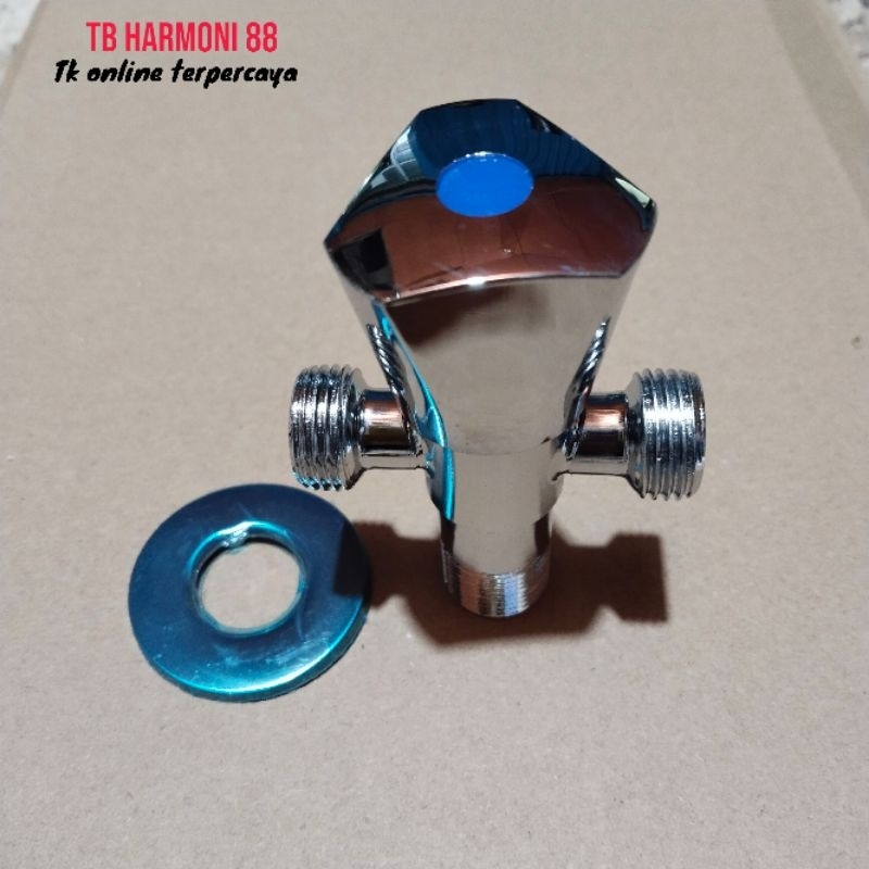 Jual TBH88 - STOP KRAN CABANG KUNINGAN CHROME / STOP KRAN TEE CLOSET ...