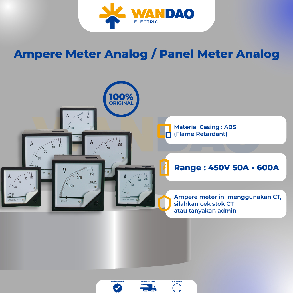 Jual Wan Dao - Ampere Meter Analog / Panel Meter Analog / Ampere direct ...