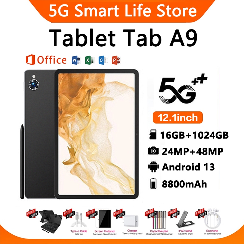 Jual [Bisa COD]Tablet PC Baru Tab A9 16GB+1024GB ROM 12.1inch Tablet ...