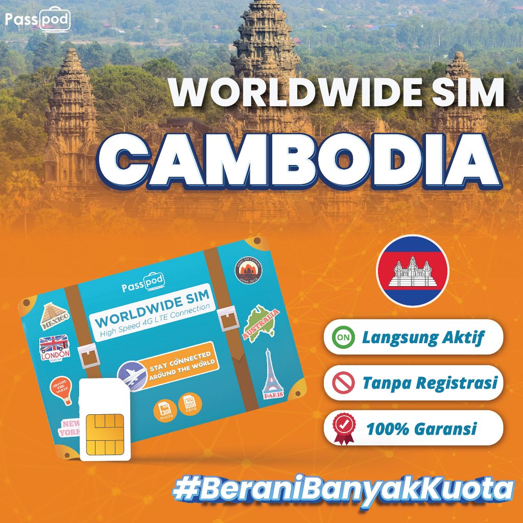 Jual Sim Card Kamboja/Cambodia Unlimited Data 7 days, 10 days | Shopee ...
