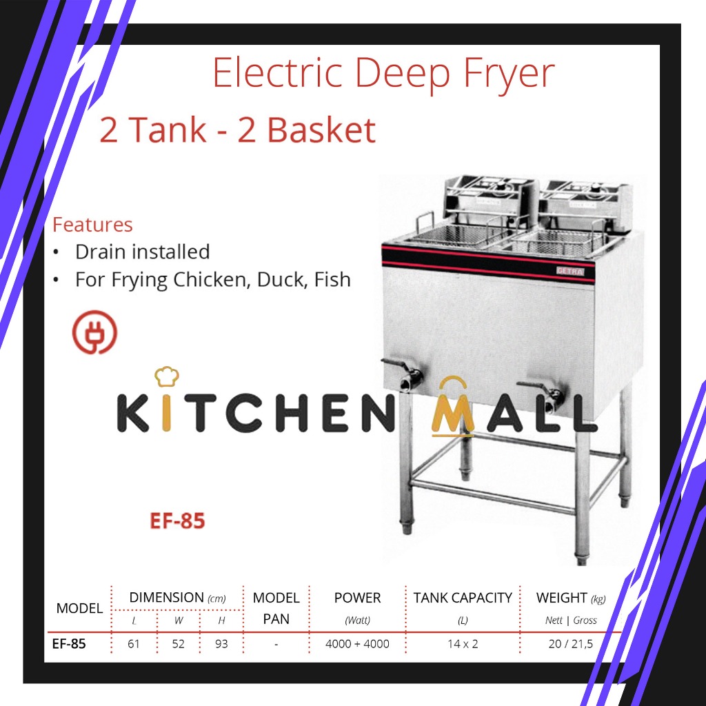 Jual Getra EF-85 Electric Deep Fryer Free Standing / Penggorengan ...
