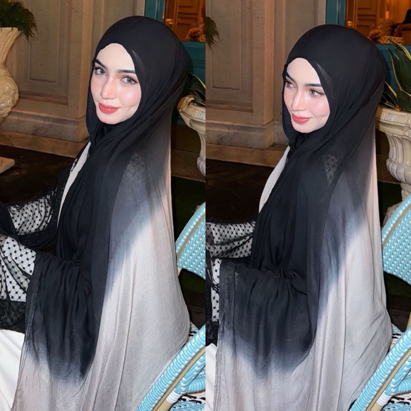Jual Pashmina Ombre Gradasi • Arabian Shawl Gradient • Pasmina Kekinian ...
