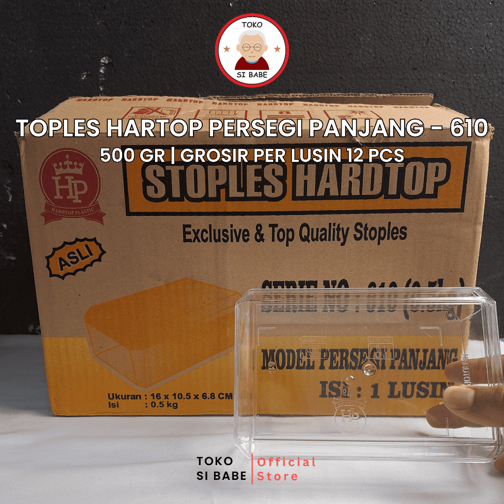 Jual TOPLES HARTOP 610 DESSERT BOX NASTAR PERSEGI PANJANG 500 GR ...